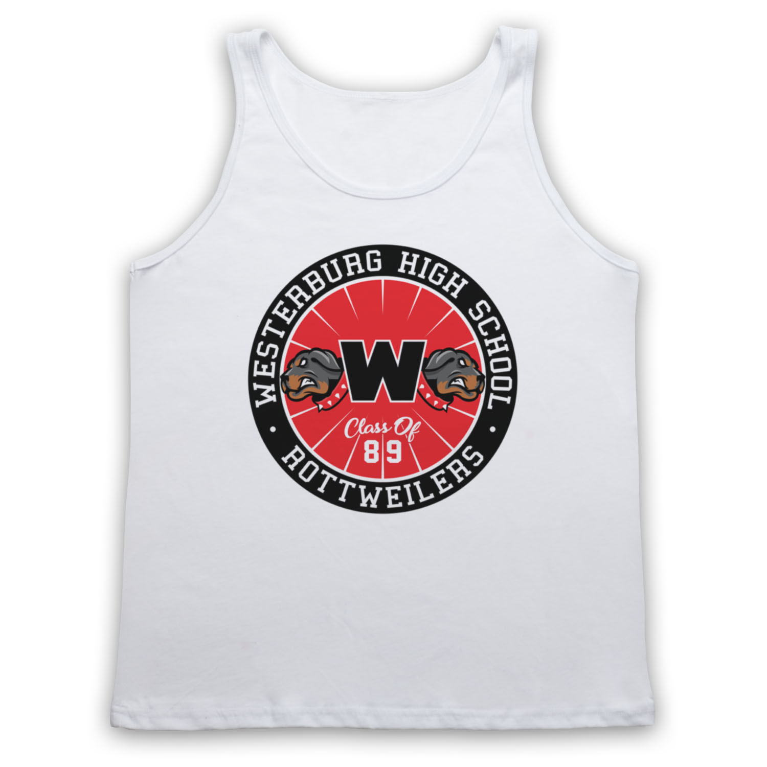 HEATHERS WESTERBURG HIGH SCHOOL ROTTWEILERS LOGO FILM ADULTS VEST TANK ...