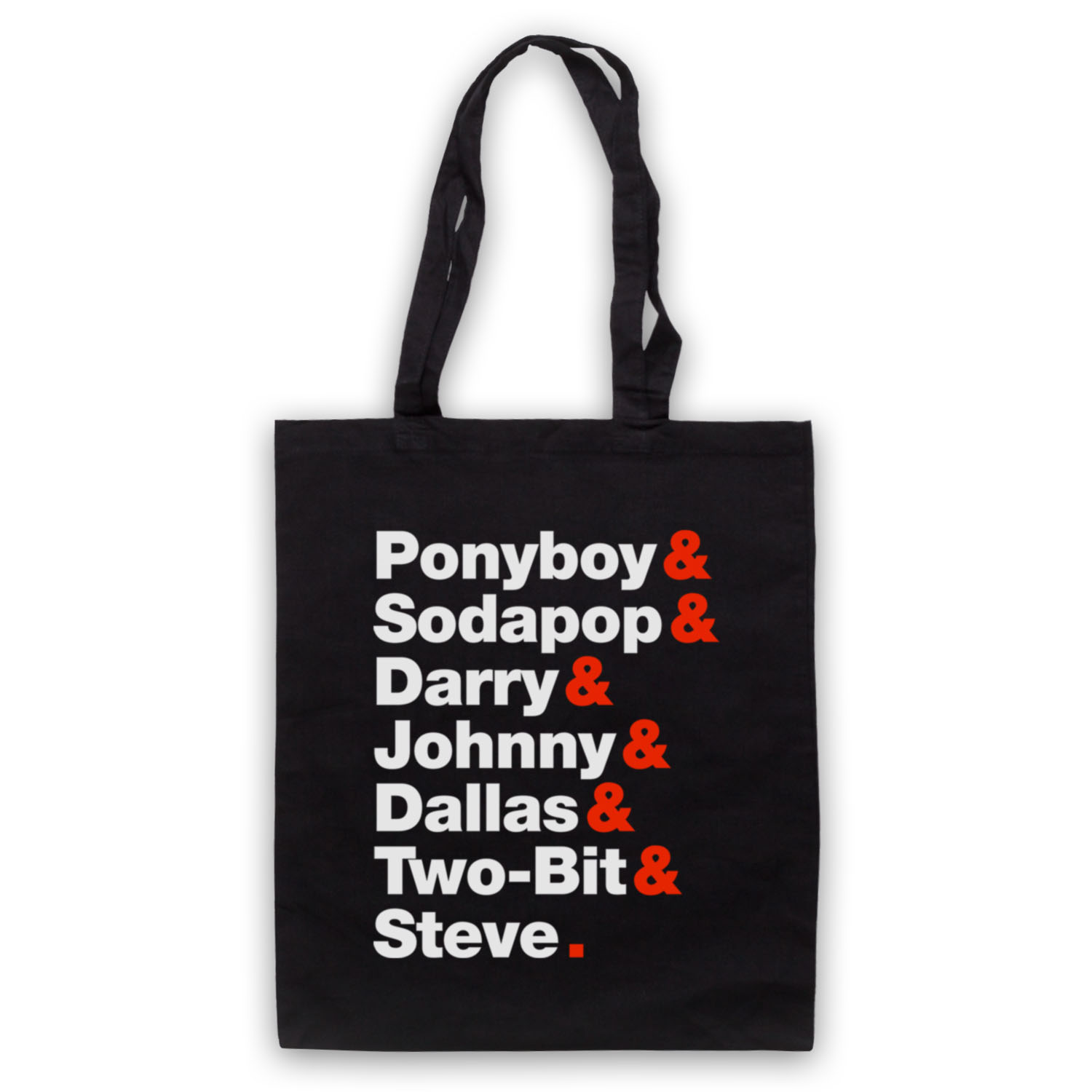 OUTSIDERS GREASERS MEMBERS NAMES LIST PONYBOY SODAPOP SOCS SOC TOTE BAG ...